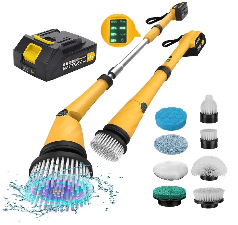 qimedo 1200 RPM Battery Electric Spin Scrubber, Highly Powerful ...